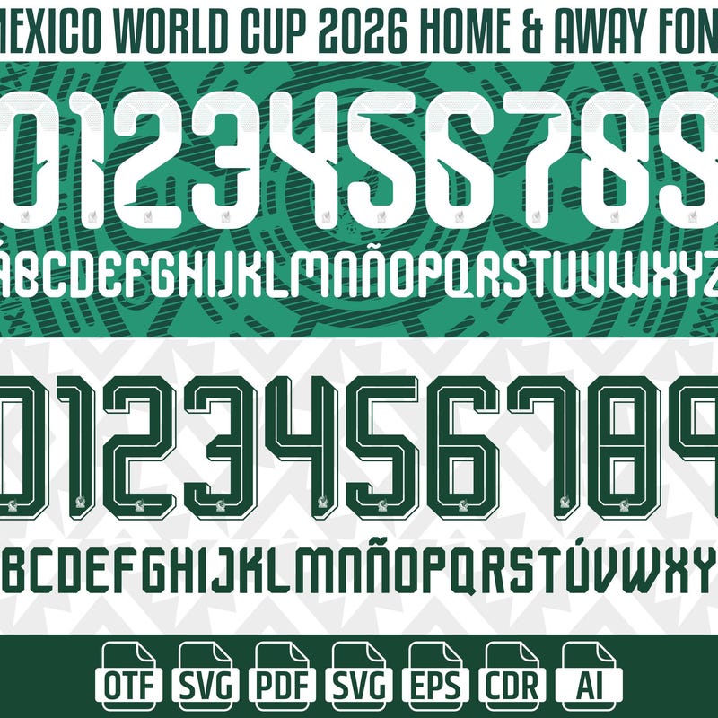 Jersey Fonts Numbers - Etsy