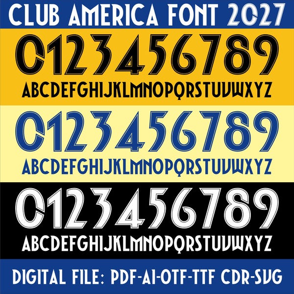 Font club america - Etsy México