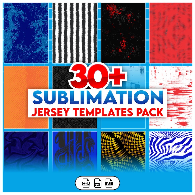 30+ Sublimation Jersey Templates Pack | Sportswear Vector Designs ...