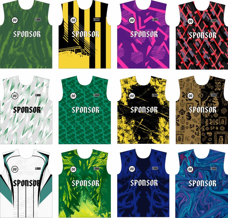 Soccer Jersey Design Bundle | Editable Sublimation Templates (EPS, AI ...