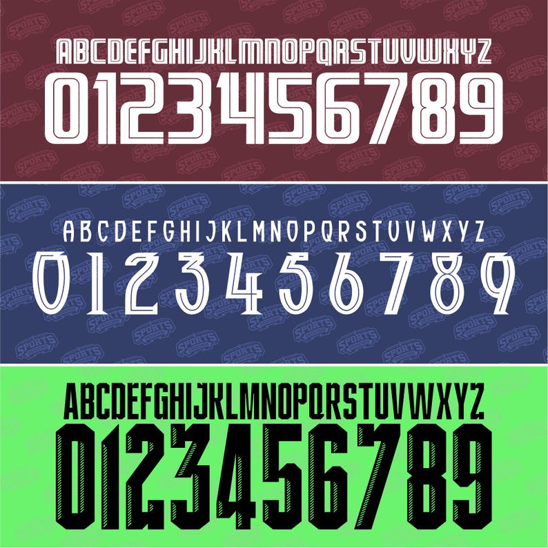 Football Jersey Font Bundle – 12 Soccer Shirt Fonts | World Cup Style ...