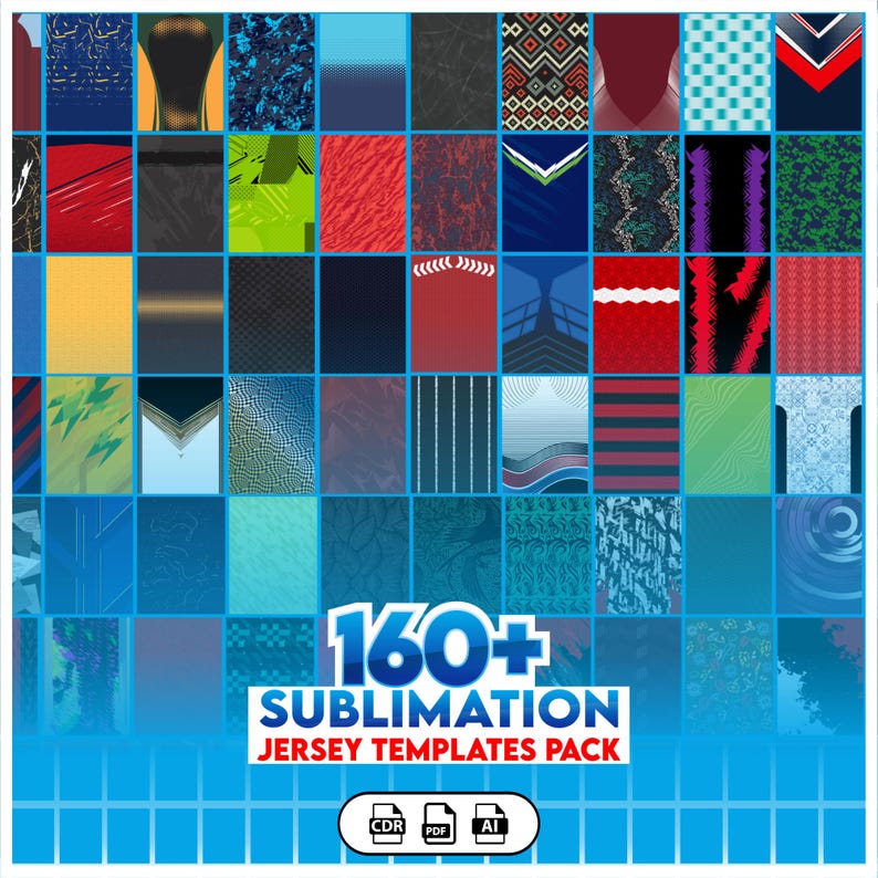 Jersey Sublimation Pattern Bundle, Sports Design (digital) - Etsy