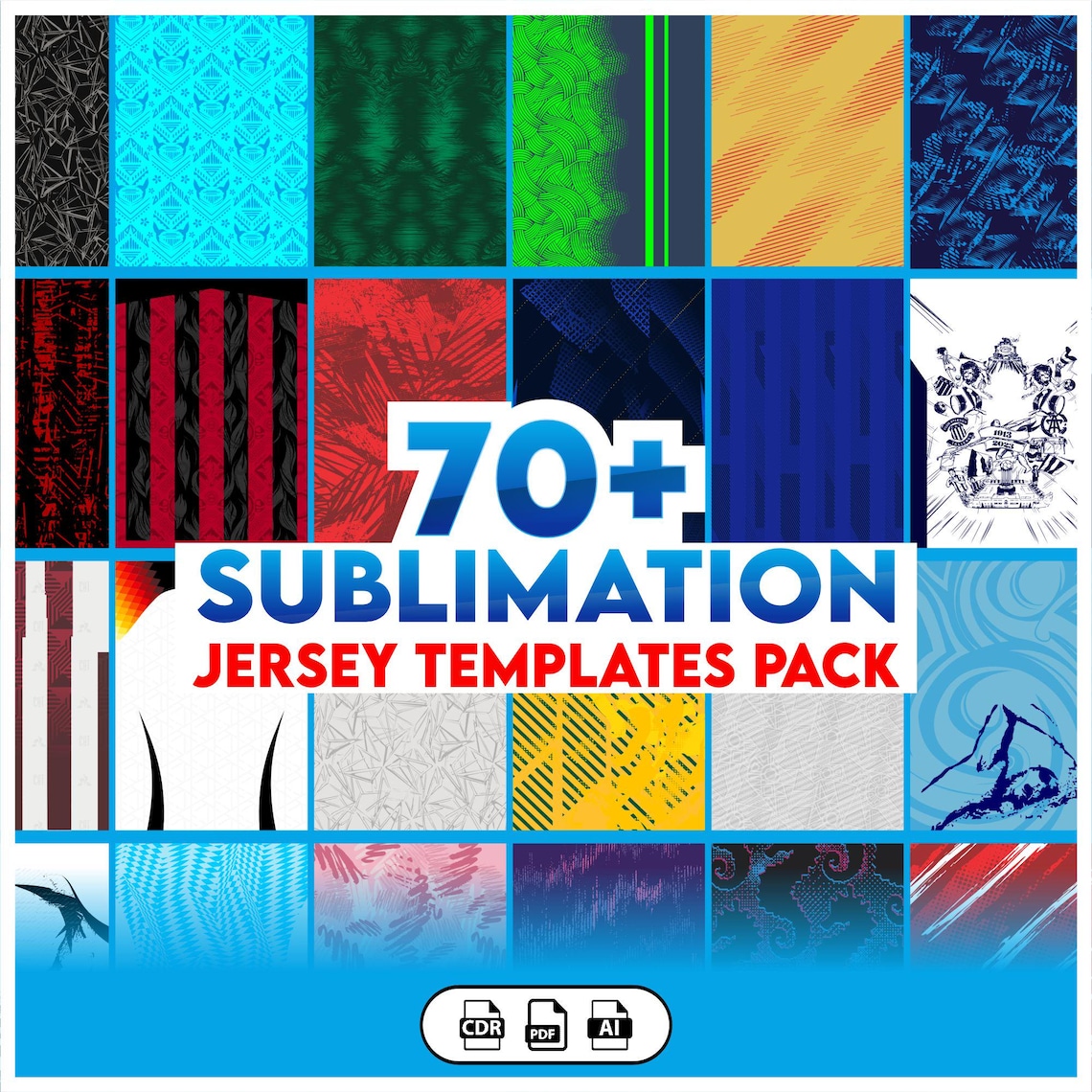 70+ Sports Jersey Sublimation Designs | Editable Vector Templates ...