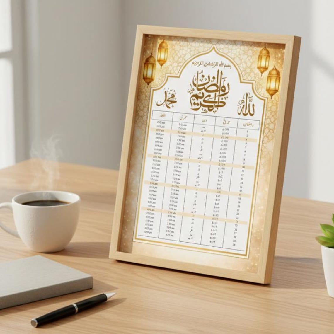 Ramadan Kalender 2026 zum Ausdrucken, Iftar- und Suhoor-Zeitplan ...