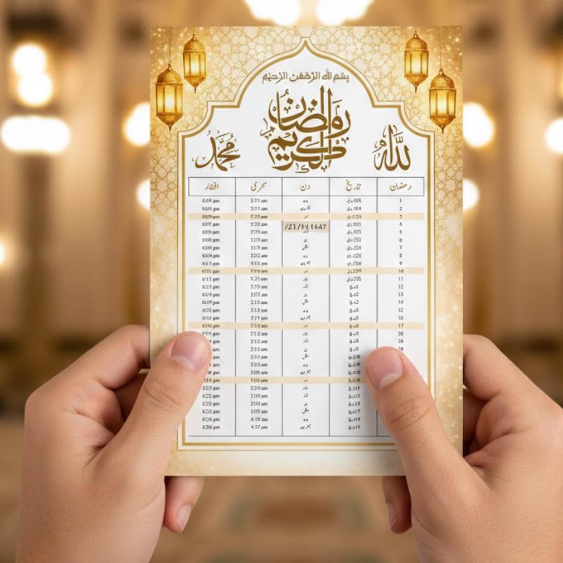 Ramadan Calendar 2026 Printable, Iftar & Suhoor Times Chart, Islamic ...