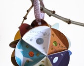 Items similar to Geometric Handmade Christmas Ornaments with Buttons on ...