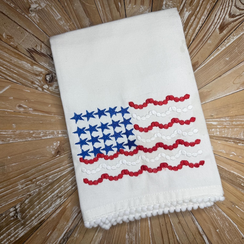 Patriotic Tea Towel Linen - Etsy