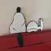 Snoopy and Red House Wood Cabinet Bookcase Toy Organizers Shoe Storage ...