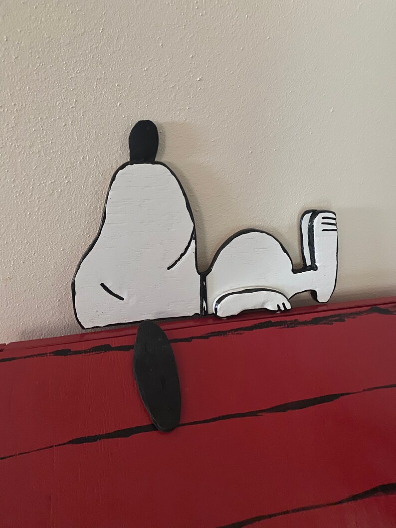 Snoopy and Red House Wood Cabinet Bookcase Toy Organizers Shoe Storage ...