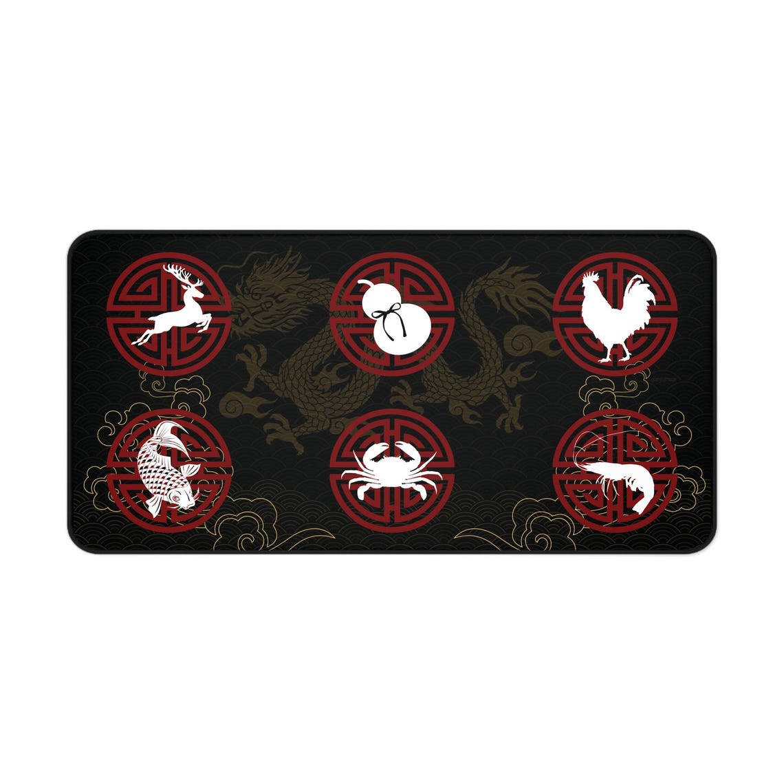 Dragon 2 Bau Cua Tom Ca Cop Mat, Chinese Vietnamese Lunar New Year Dice ...