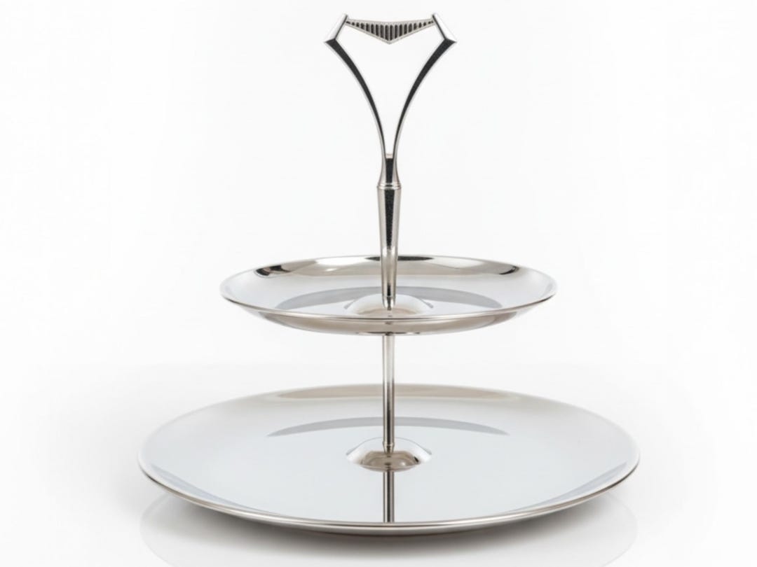 Vintage Kromex Two-tier Chrome Serving Tray, Holiday Silver Toned ...