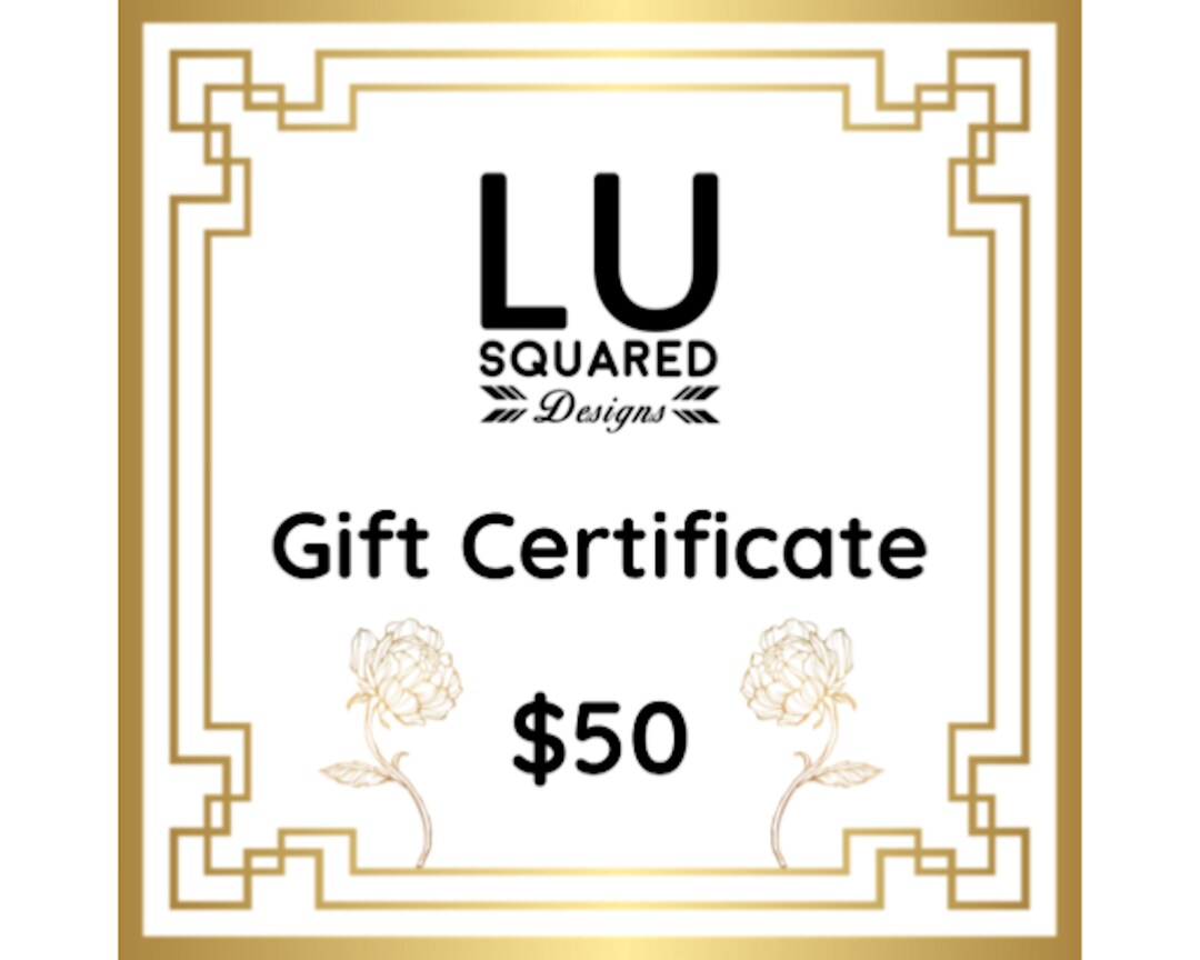 Lusquared Designs Gift Certificate - Etsy