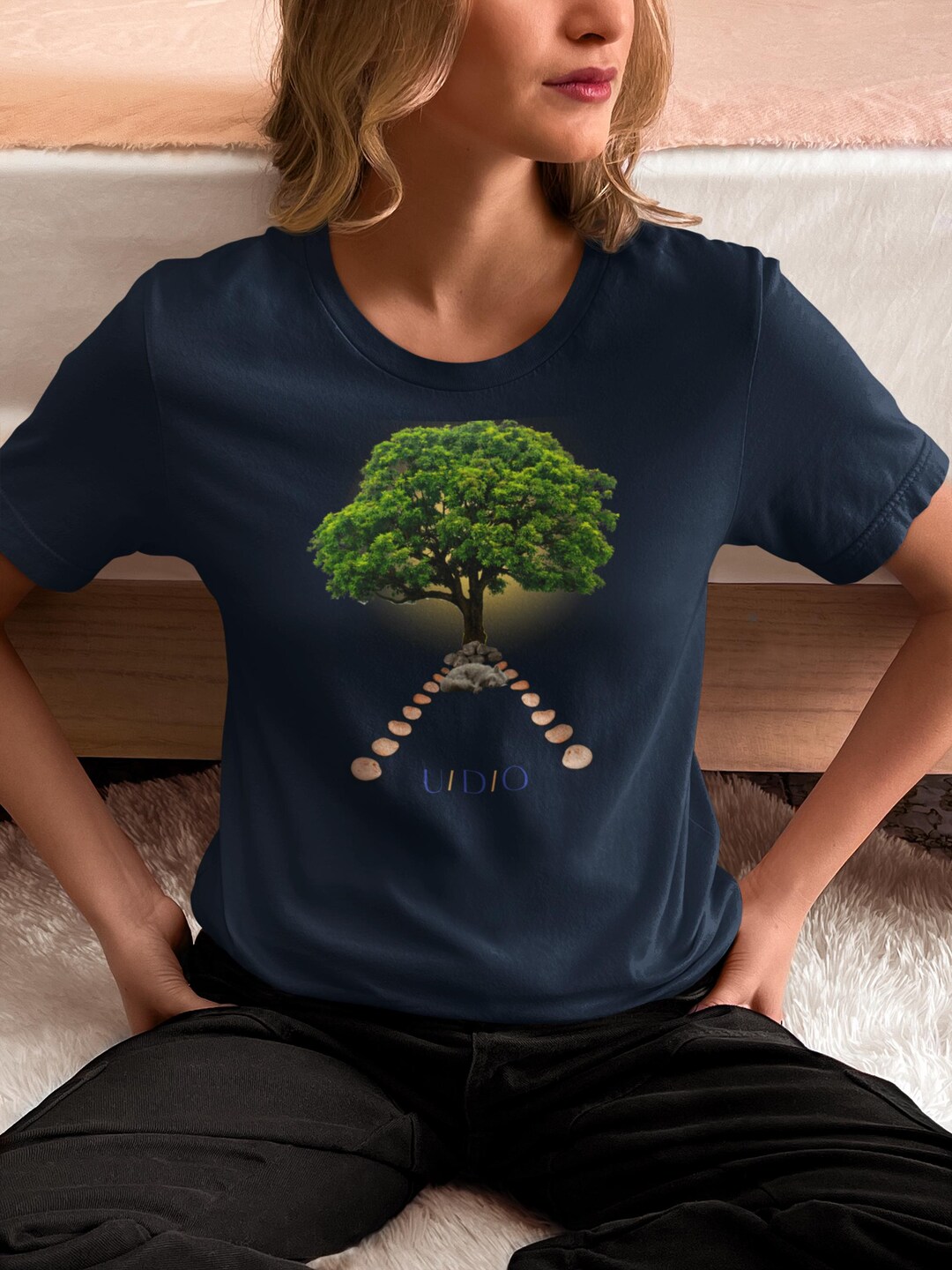 3D Luminous Black Locust Tree & Sleeping Silver Wolf Luxury Tee - Etsy