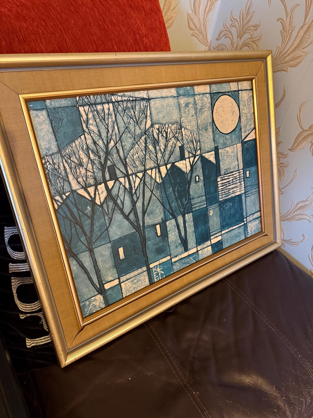 Mid Century Art-kenneth Ken’ Law ‘winter Sun’ Print on Board - Etsy