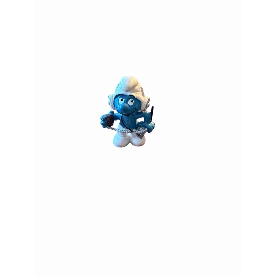 Vintage Smurfs 20143 CB Radio Operator Figure 1981 PVC Toy Figure Peyo ...