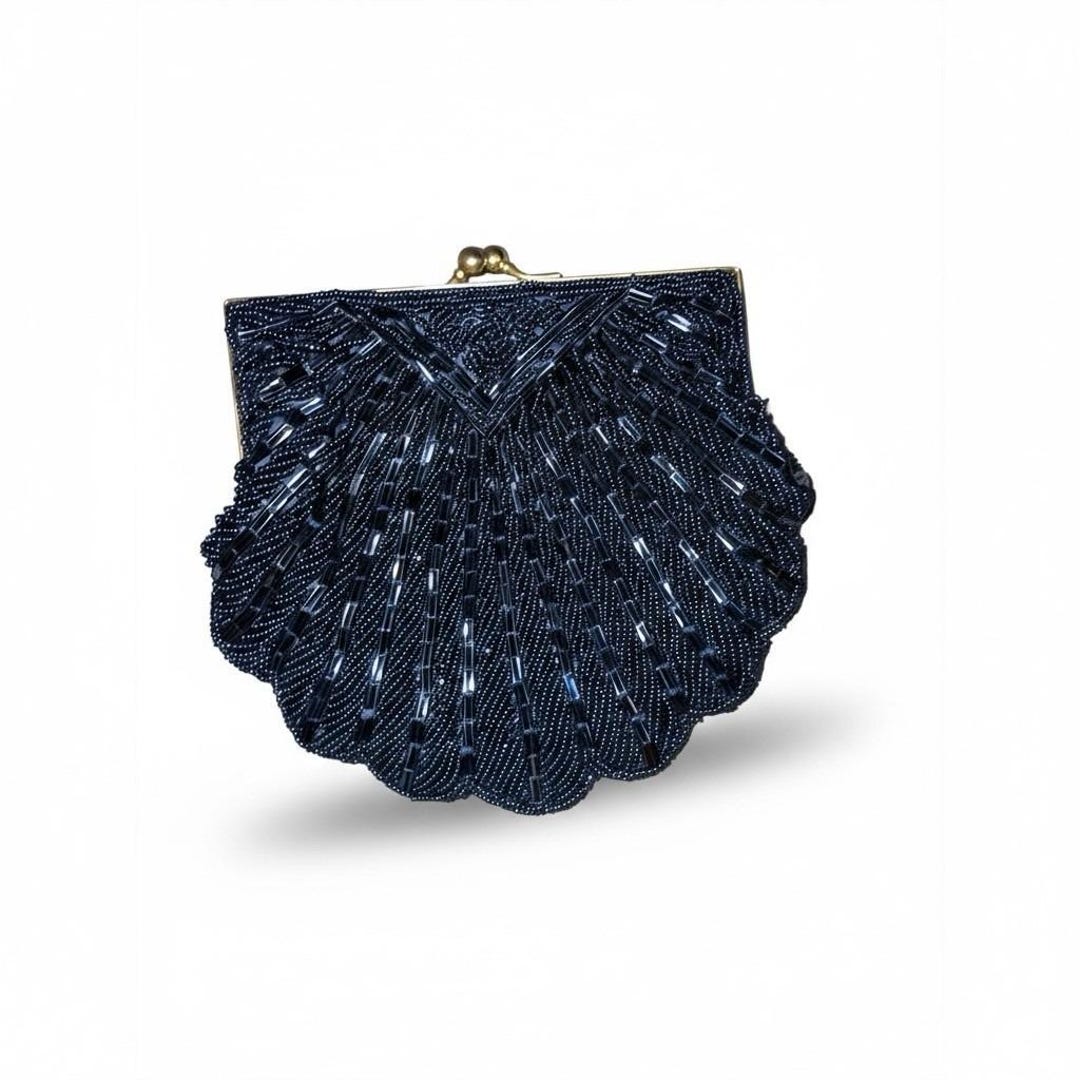 Vintage La Regale Beaded Clam Shell Clutch - Etsy