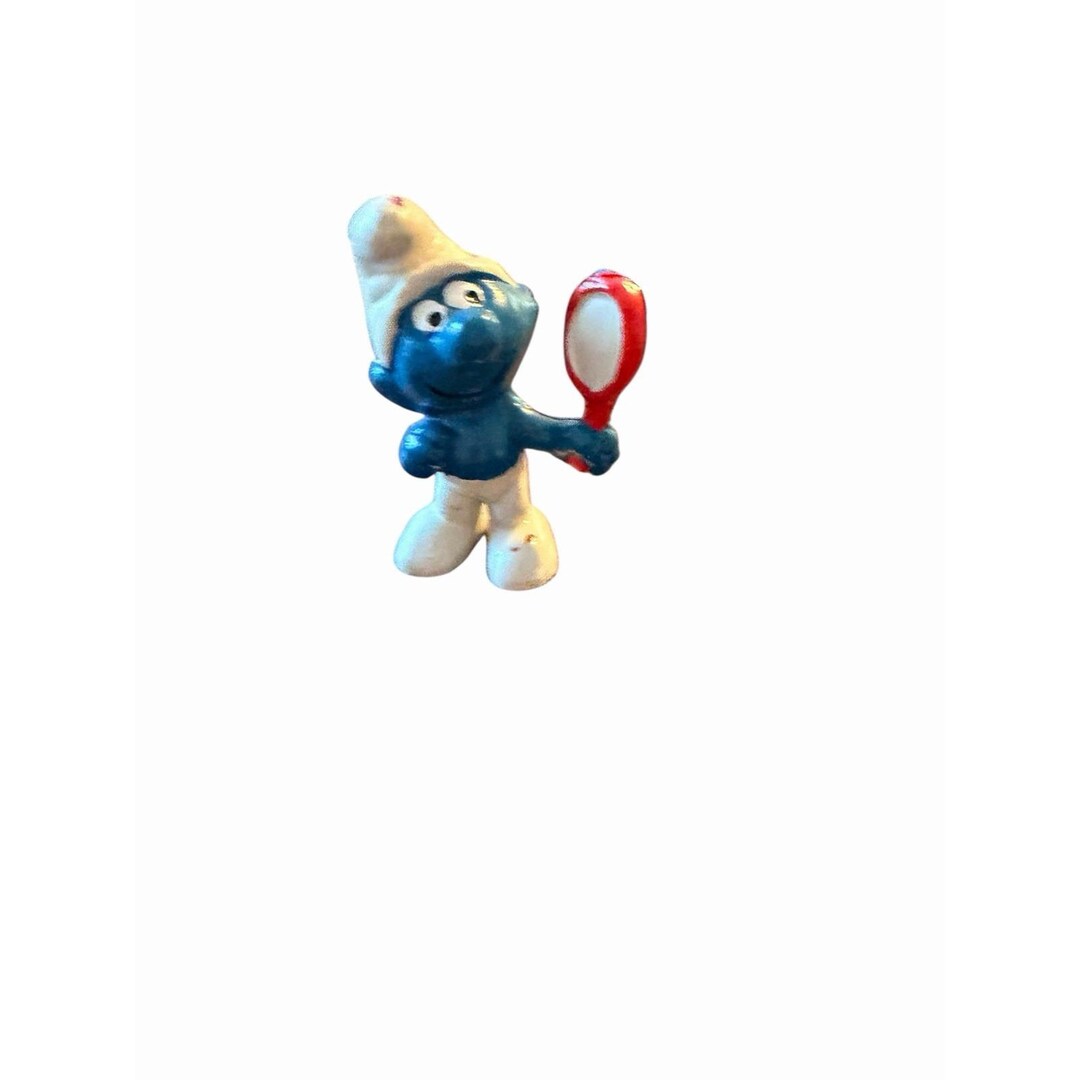 Smurfs Vanity Smurf With Mirror Peyo PVC Figure 1972 Vintage - Etsy