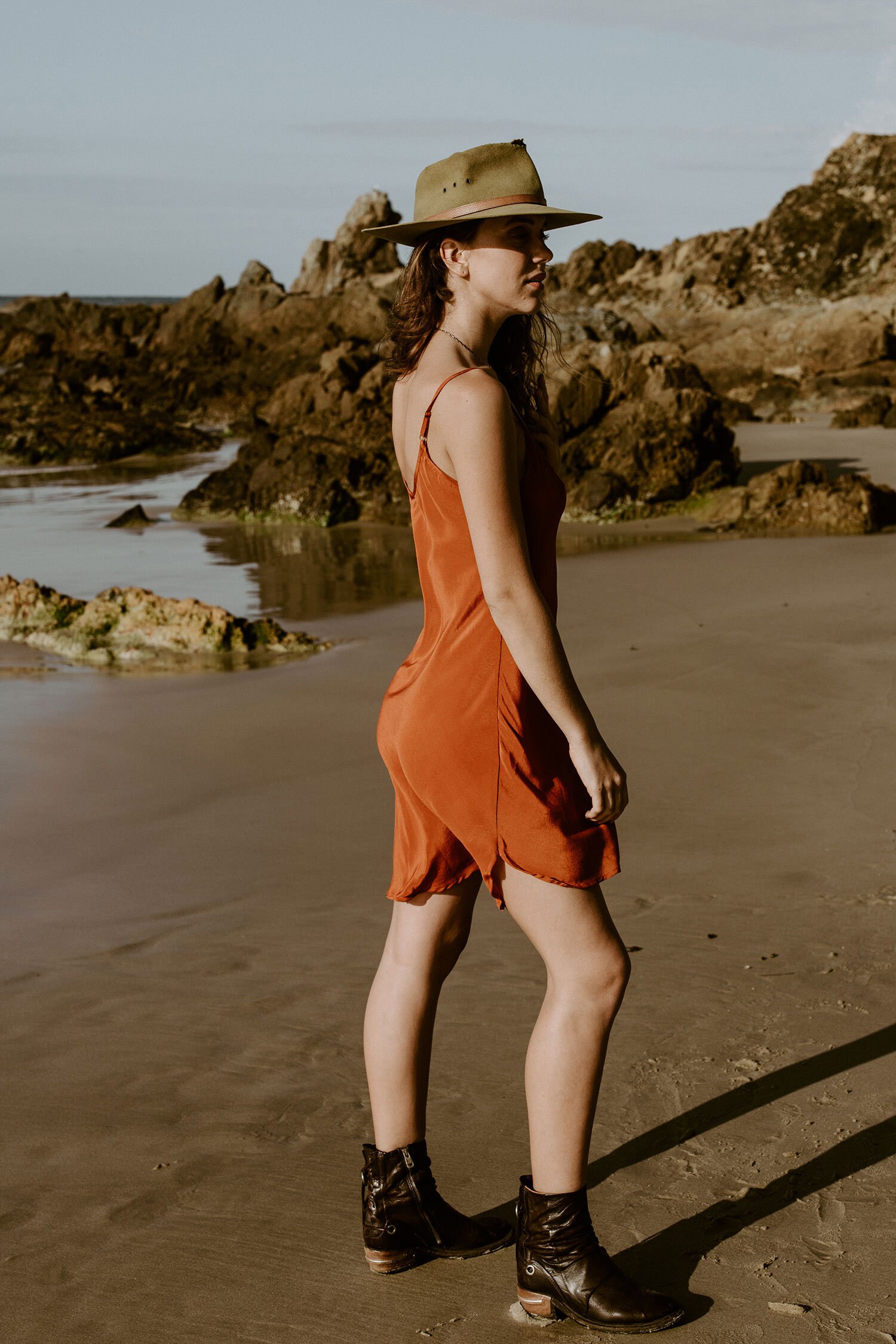 Silk Slip Dress Rust Slip Dress Red Silk Dress Boho - Etsy