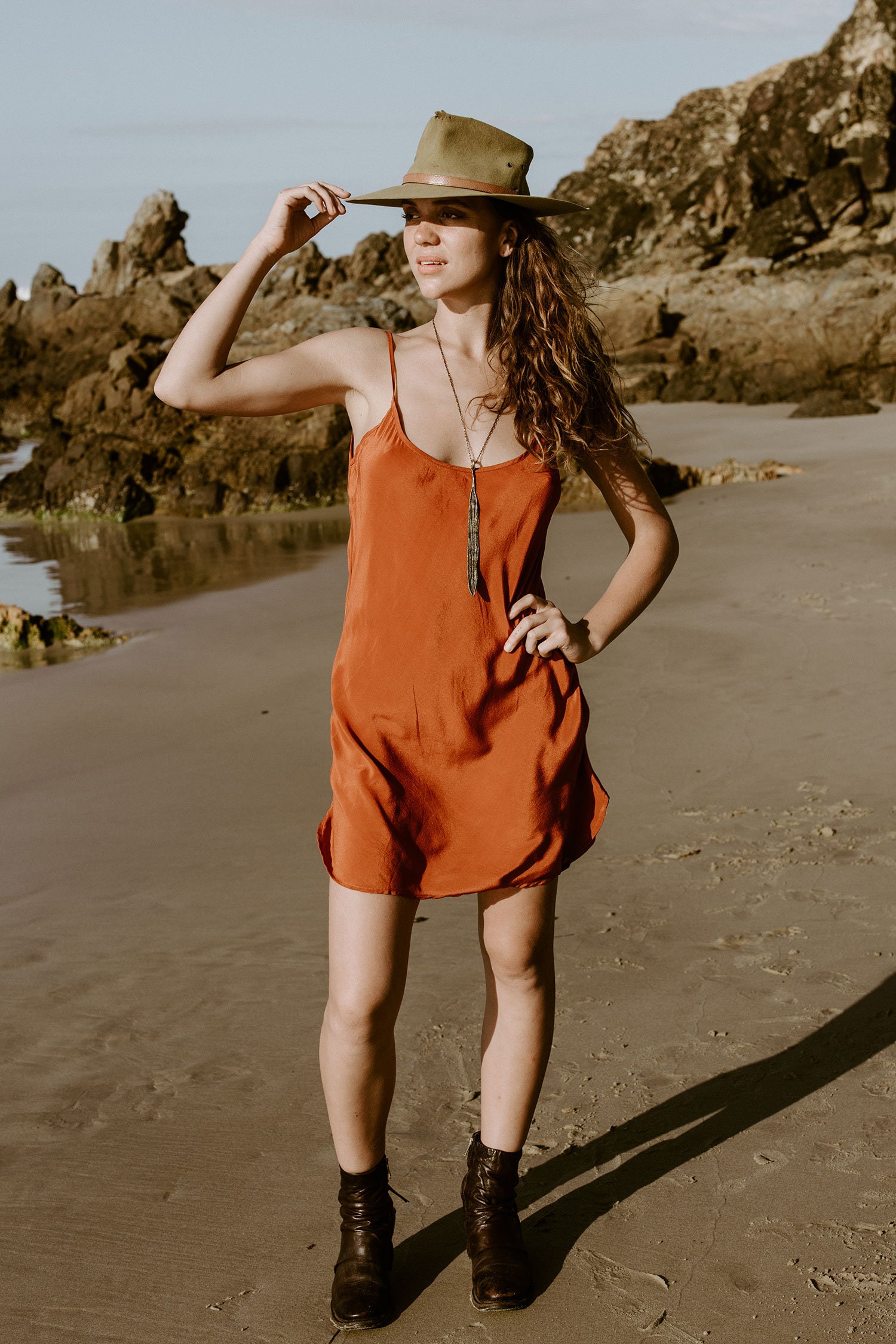 Silk Slip Dress Rust Slip Dress Red Silk Dress Boho - Etsy