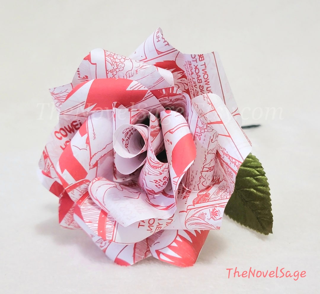 Red Manga Rose, Anime Home Decor, Pirate Anime Gift Idea, Birthday ...