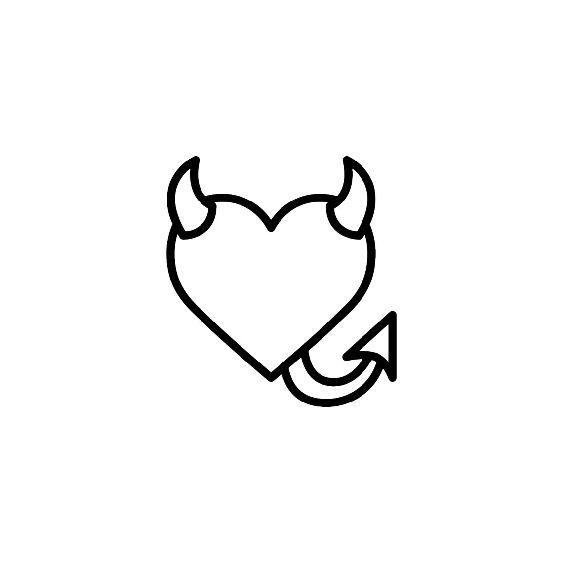 Devil Heart Design Instant Download Svg, Eps, Dxf, Png, Pdf, Jpg ...