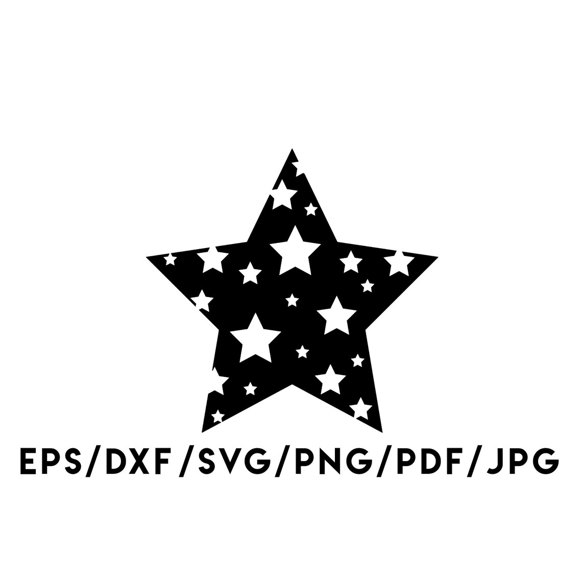 Stars Star Design Instant Download Svg, Eps, Dxf, Png, Pdf, Jpg Digital ...