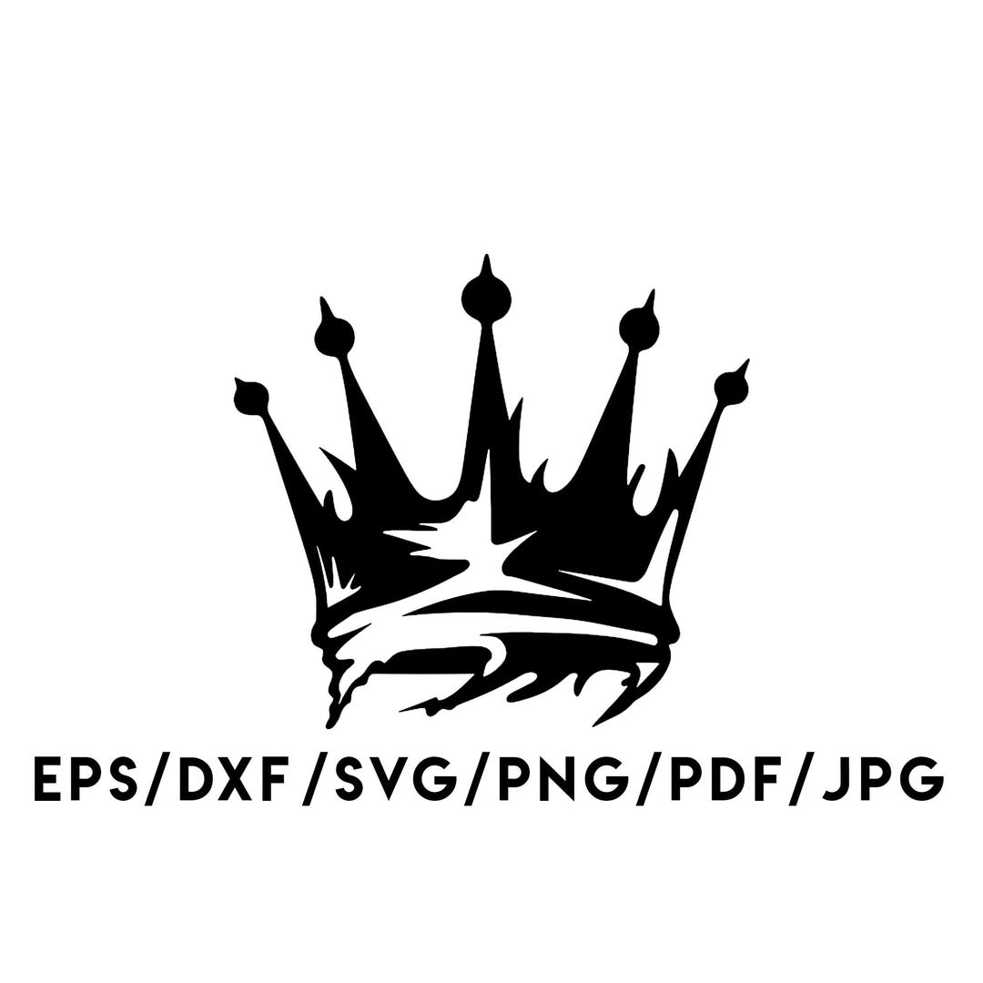 Black Crown Design Instant Download Svg, Eps, Dxf, Png, Pdf, Jpg ...
