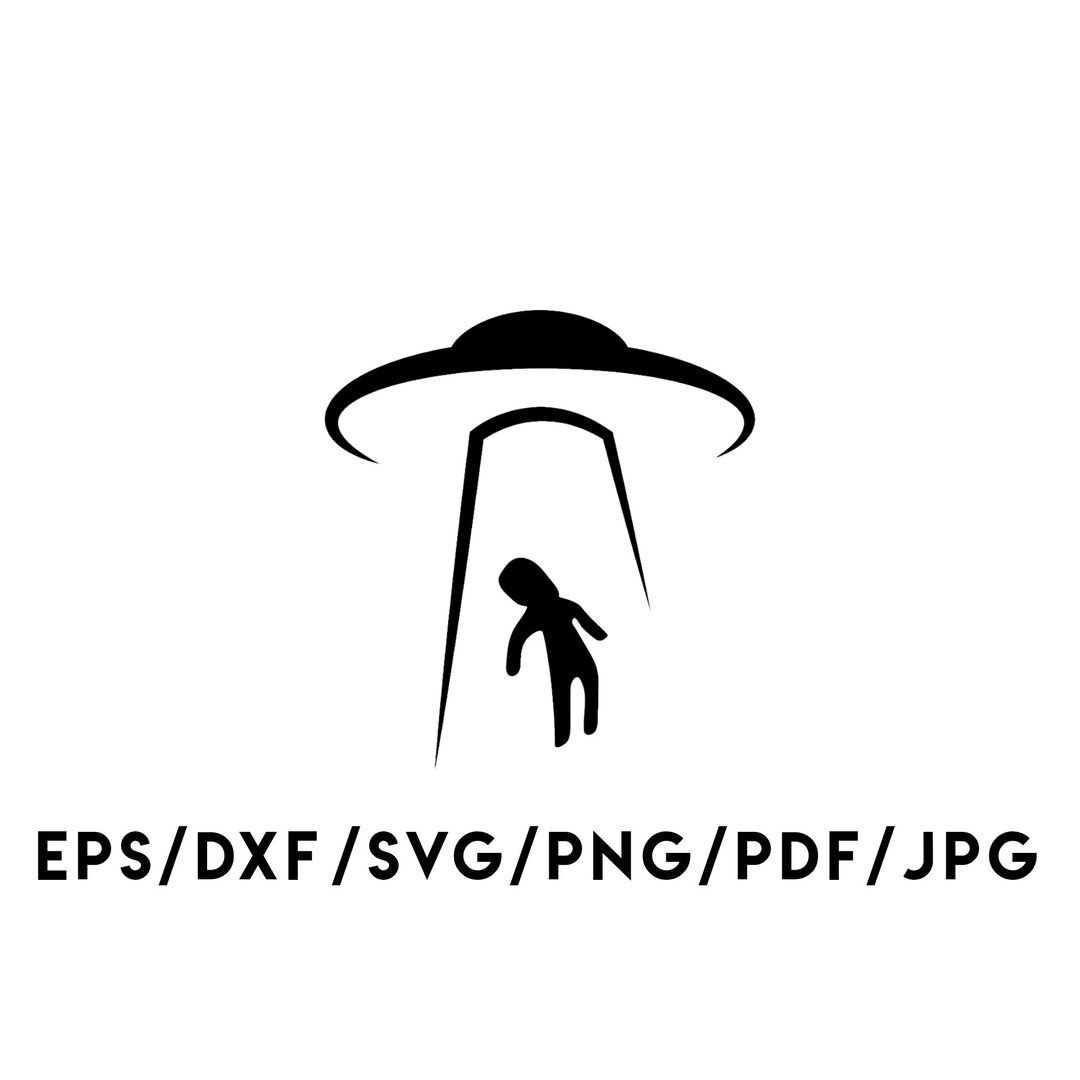 Alien Ufo Design Instant Download Svg, Eps, Dxf, Png, Pdf, Jpg Digital ...