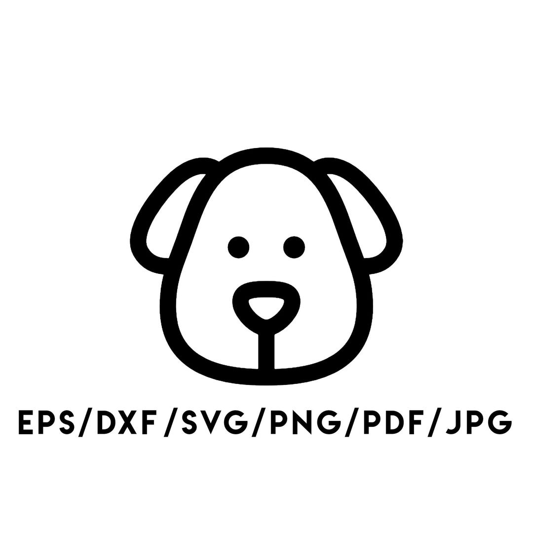 Basic Puppy Drawing Design Instant Download Svg, Eps, Dxf, Png, Pdf ...