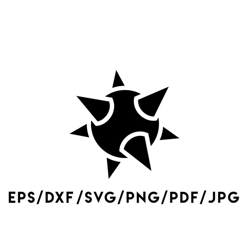 Spiky Ball Design Instant Download Svg, Eps, Dxf, Png, Pdf, Jpg Digital ...