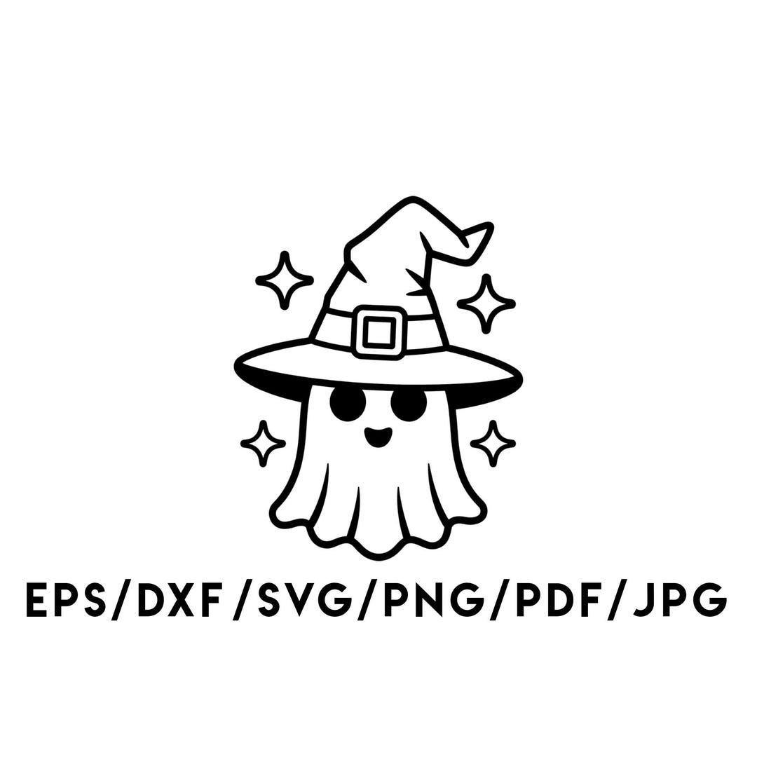 Wizard Ghost Design Instant Download Svg, Eps, Dxf, Png, Pdf, Jpg ...
