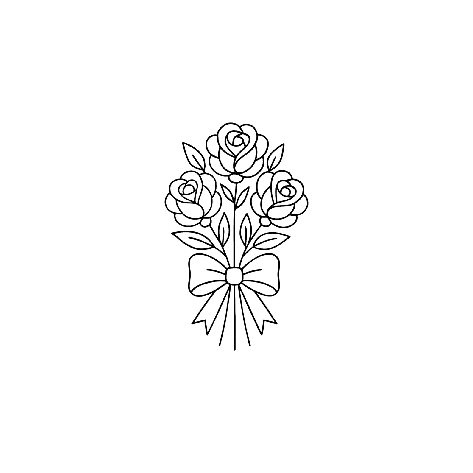 Valentines Day 3 Roses Design Instant Download Svg, Eps, Dxf, Png, Pdf ...