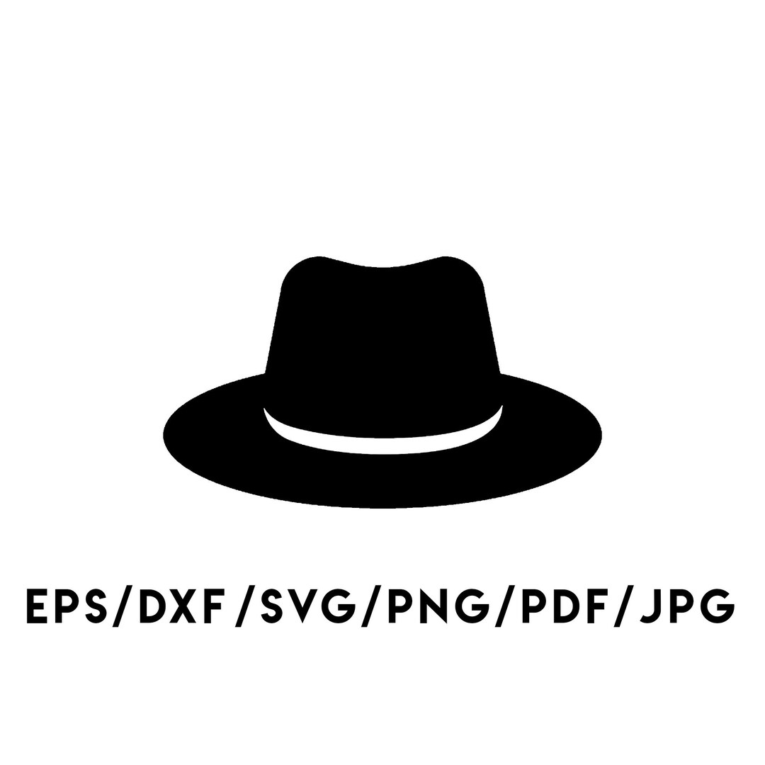 Classic Vintage Hat Design Instant Download Svg, Eps, Dxf, Png, Pdf ...