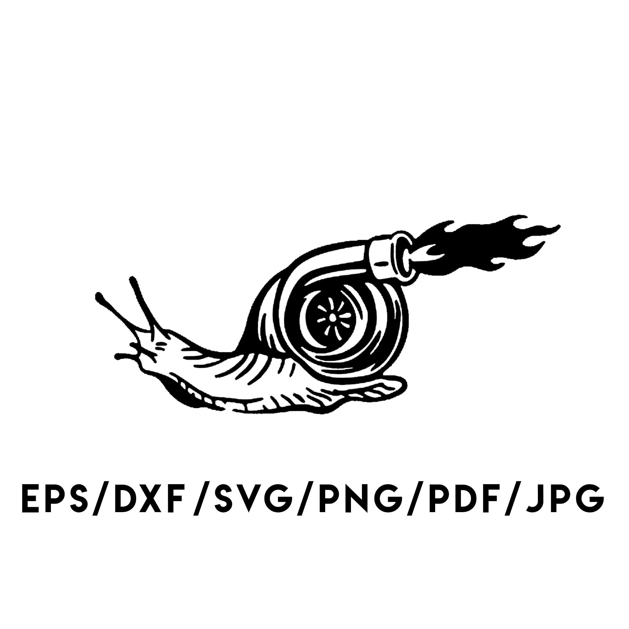Turbo Snail Sticker Design Instant Download Svg, Eps, Dxf, Png, Pdf ...