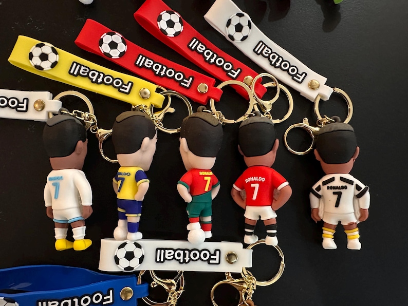 Soccer Player Figurine Keychain, Fifa-style Keyring - Etsy