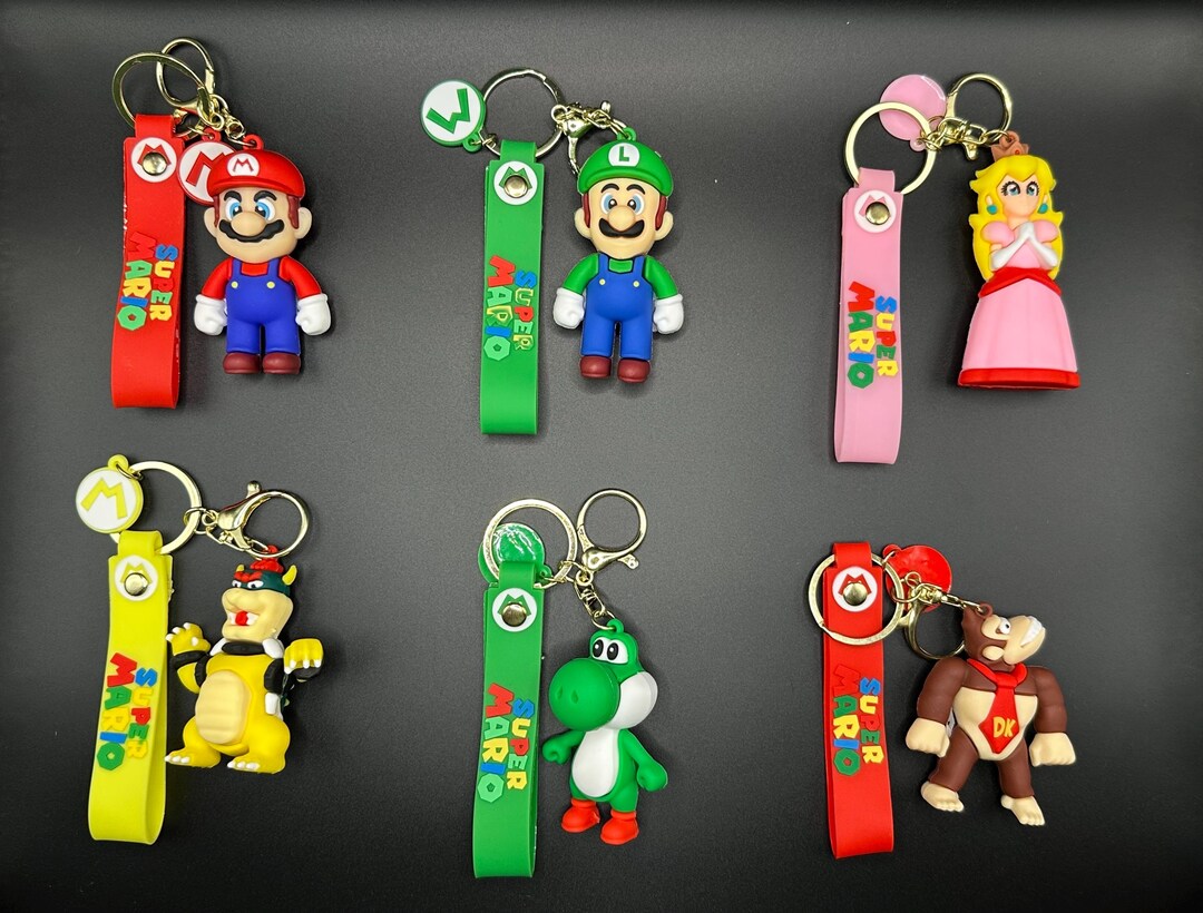 Mario Character Game Character Figure Keychains – Cartoon Video Game ...