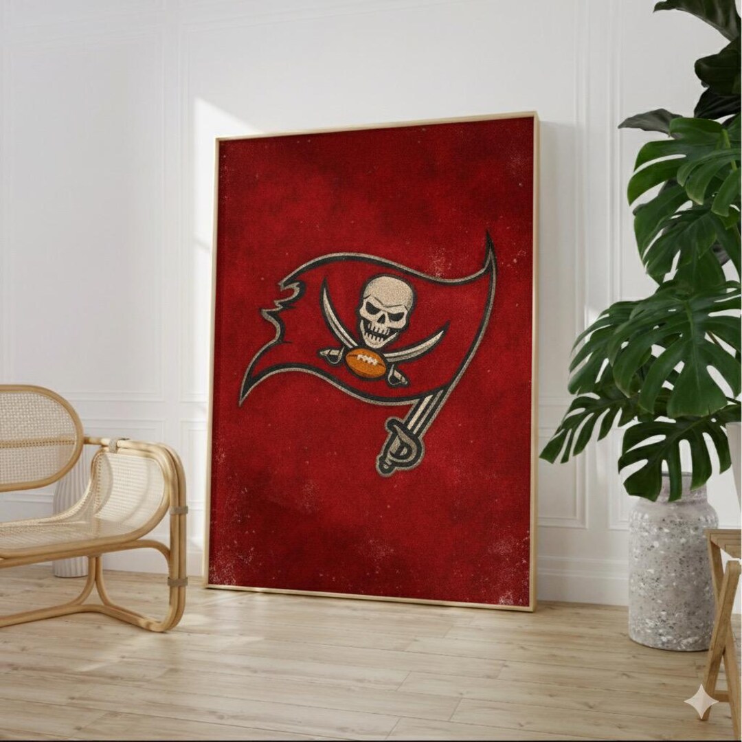 Tampa Bay Buccaneers Wall Art, NFL Football Decor, Includes 28 ...