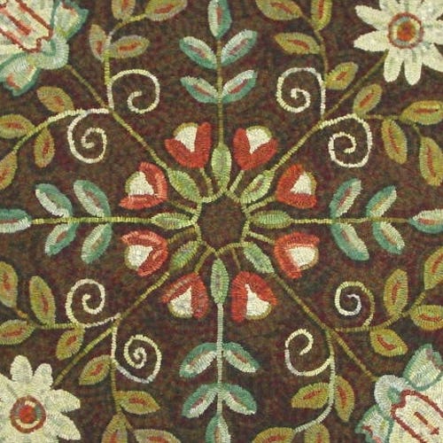 Rug Hooking PATTERN Four Square Floral 40 X 40 - Etsy