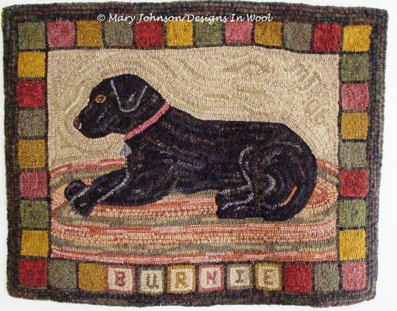 Rug Hooking PATTERN, Burnie the Labrador, 24" X 32", P181, DIY Hooked ...