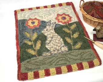 Rug Hooking PATTERN Primitive Rabbit Bunny - Etsy