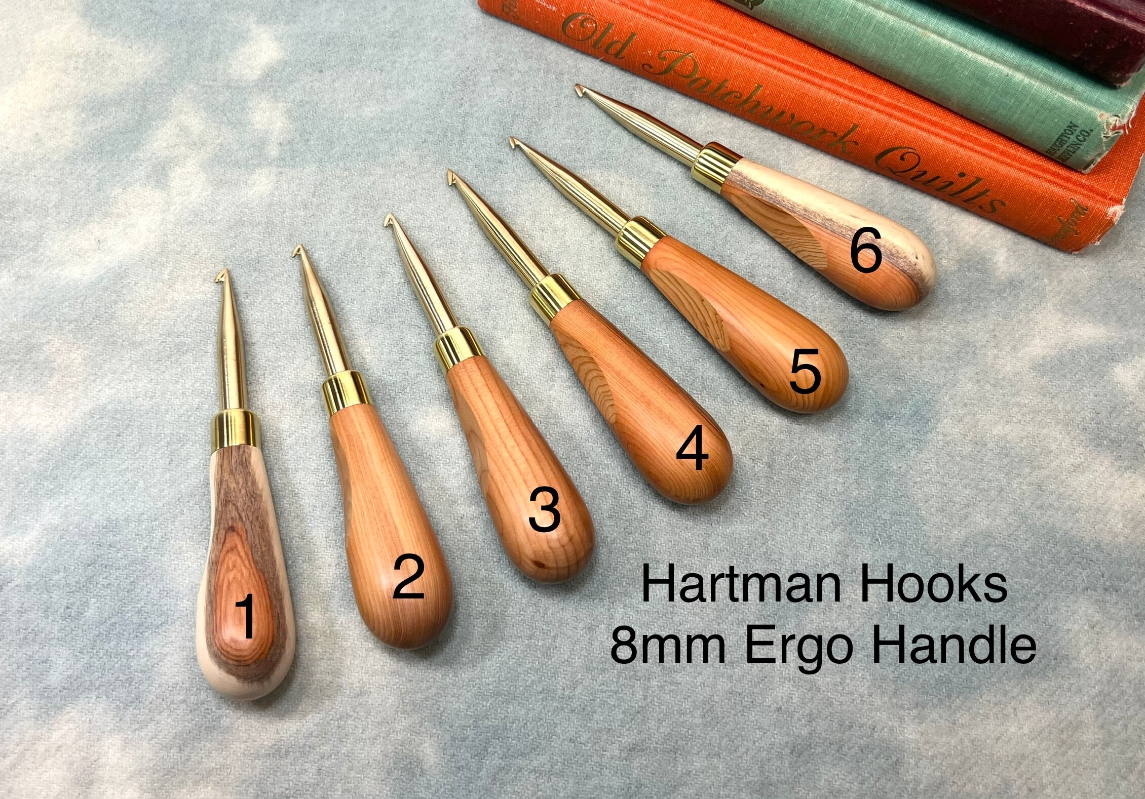 Hartman Hook, 8mm ERGO Handle, S208, Primitive Rug Hook, Wide Cut Rug ...
