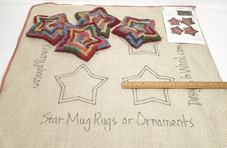 Star Mug Rugs KIT or Wool Pack WP226 DIY Mug Rugs or | Etsy