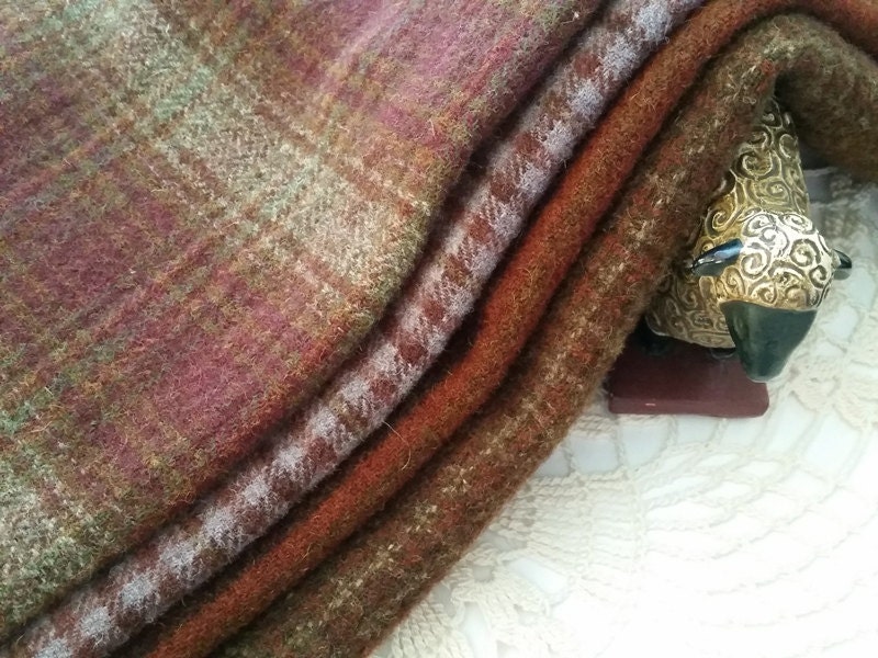 Raisins and Plums, Wool for Rug Hooking and Applique, 4 pieces, Select ...