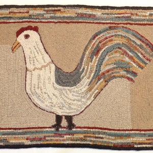 Rug Hooking PATTERN, Antique Chicken, 20" X 28", P133, Reproduction ...