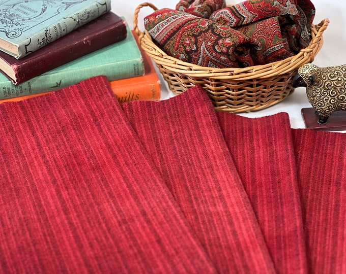 Old Barn Red, 1 Fat Quarter Yard Hand Dyed Wool Fabric for Rug Hooking ...