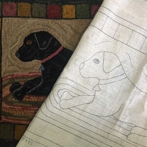 Rug Hooking PATTERN, Burnie the Labrador, 24" X 32", P181, DIY Hooked ...