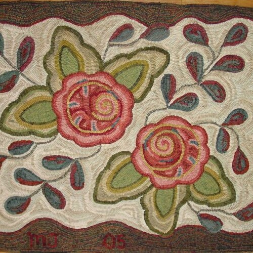 Rug Hooking Pattern Primitive Floral 1 28 X 36 - Etsy