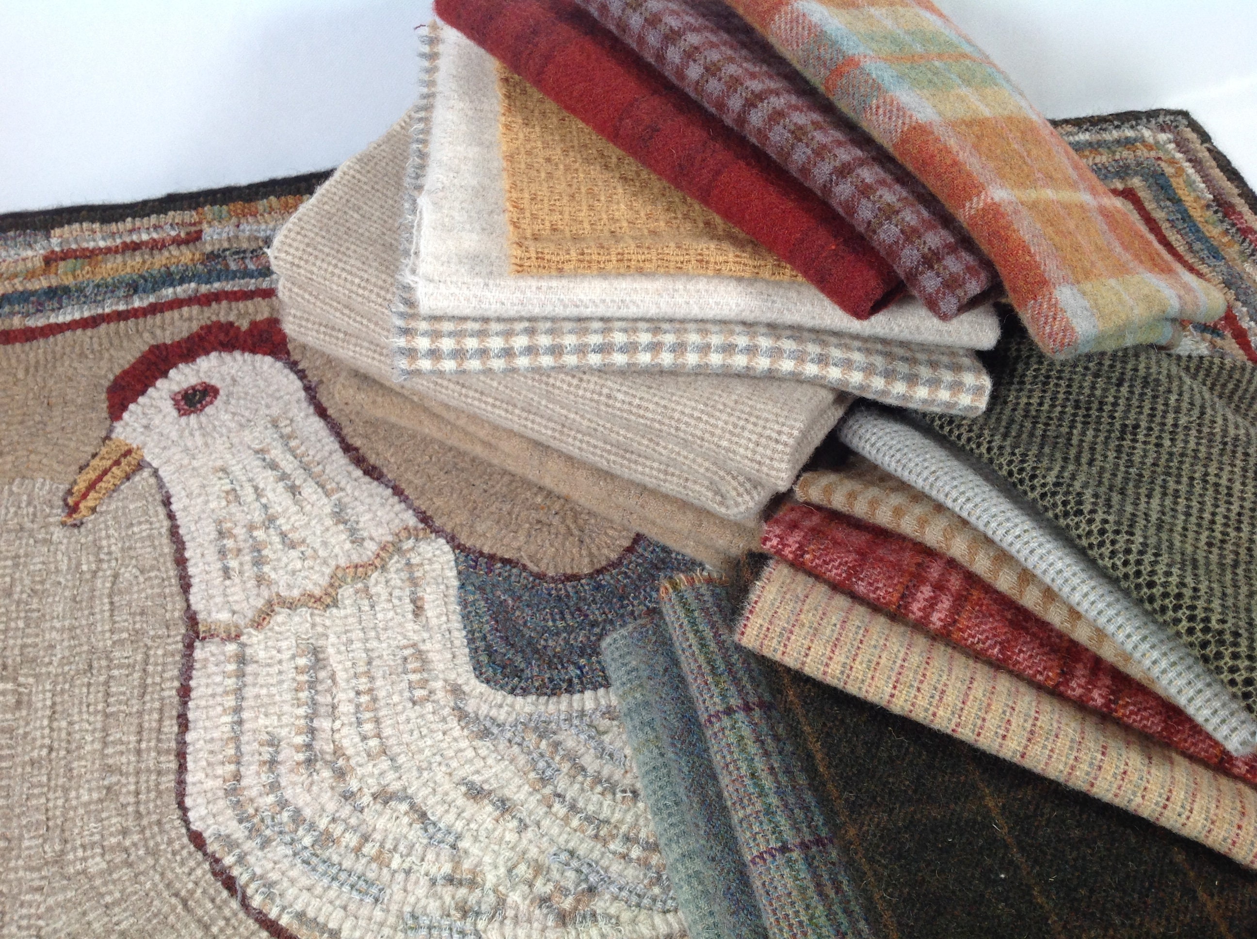 WOOL PACK, Wool for Rug Hooking and Applique, WP218, Wool Pack for ...