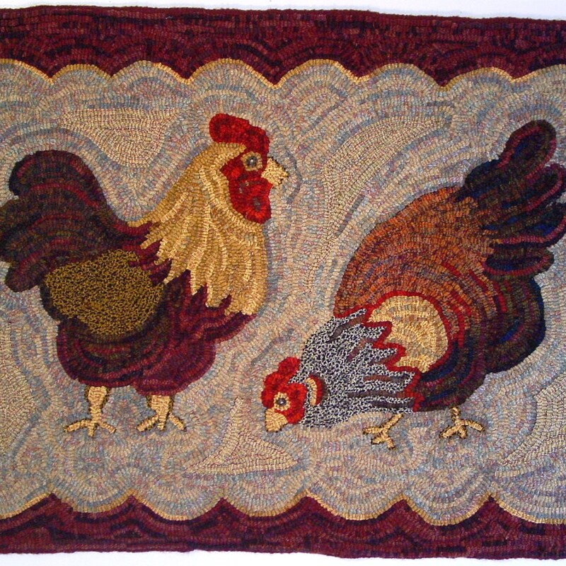 Chickens Rug Hooking - Etsy
