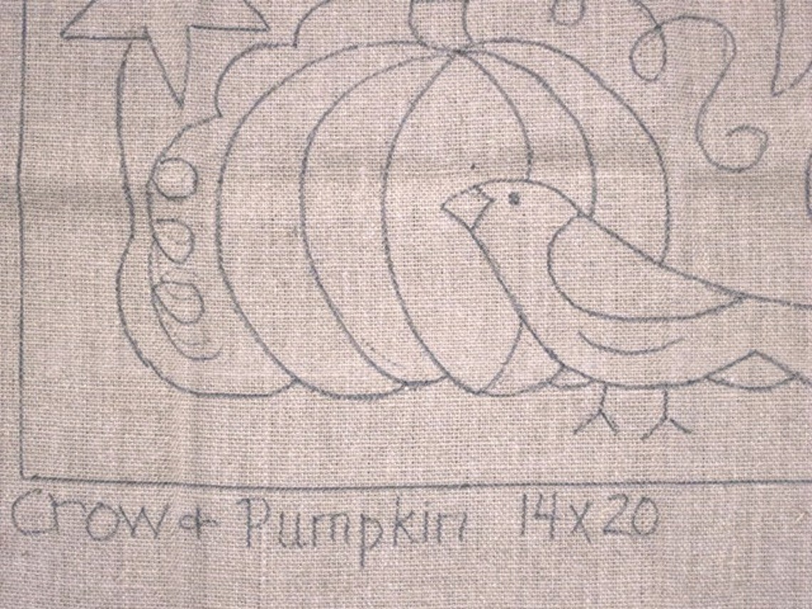 Rug Hooking PATTERN, Crow and Pumpkin, 14" X 20", P192, Halloween ...